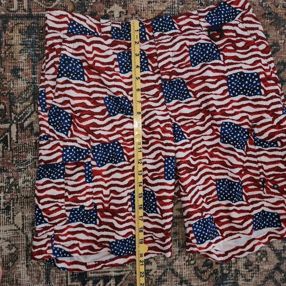 Cabela's | Swim | Cabelas Mens L Red Blue American Flag Patriotic Cargo ...